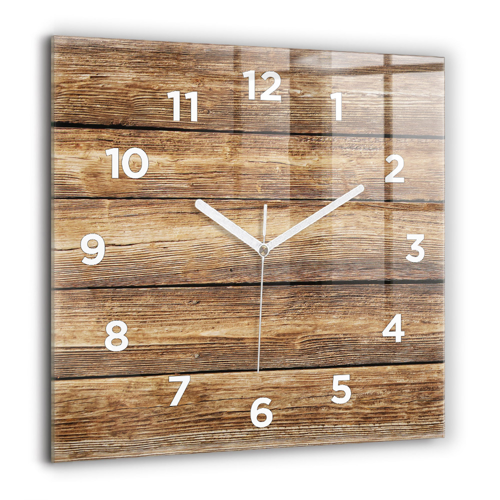Reloj de pared cuadrado Tablas de madera - espejomat.es