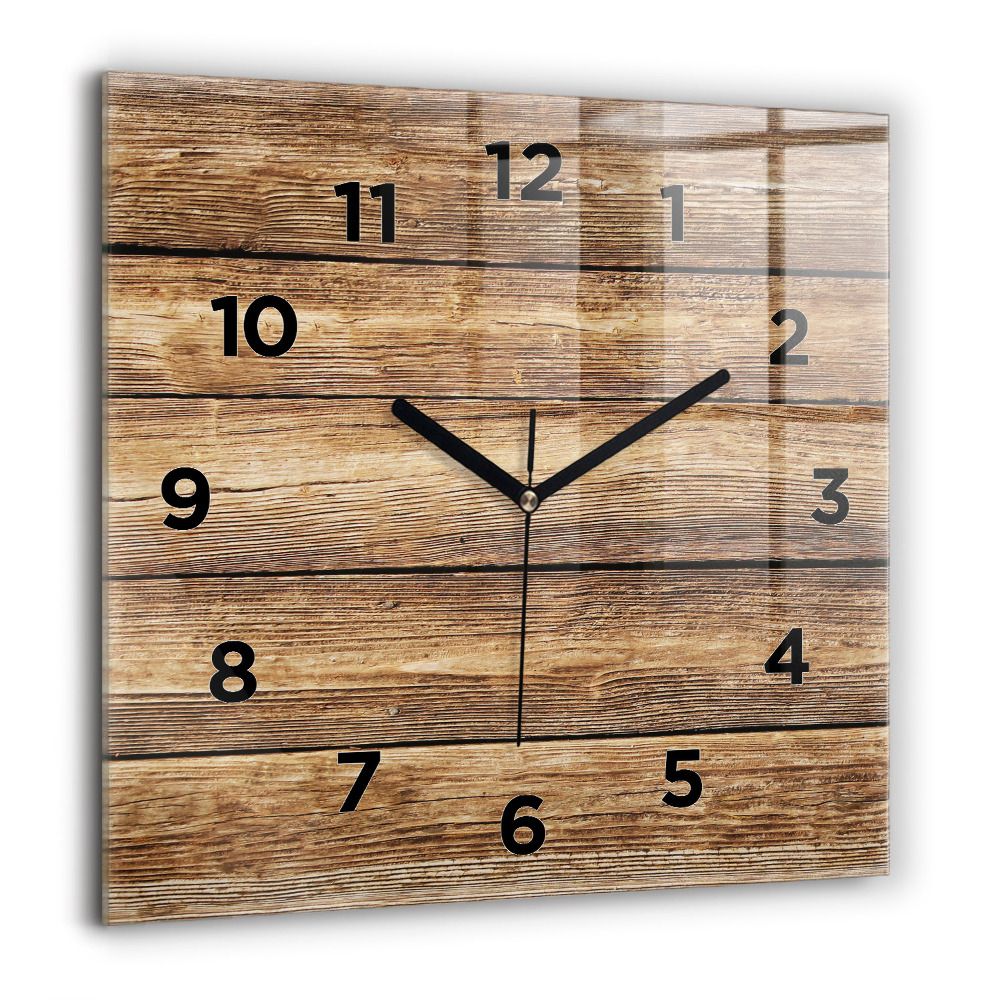 Reloj de pared cuadrado Tablas de madera - espejomat.es