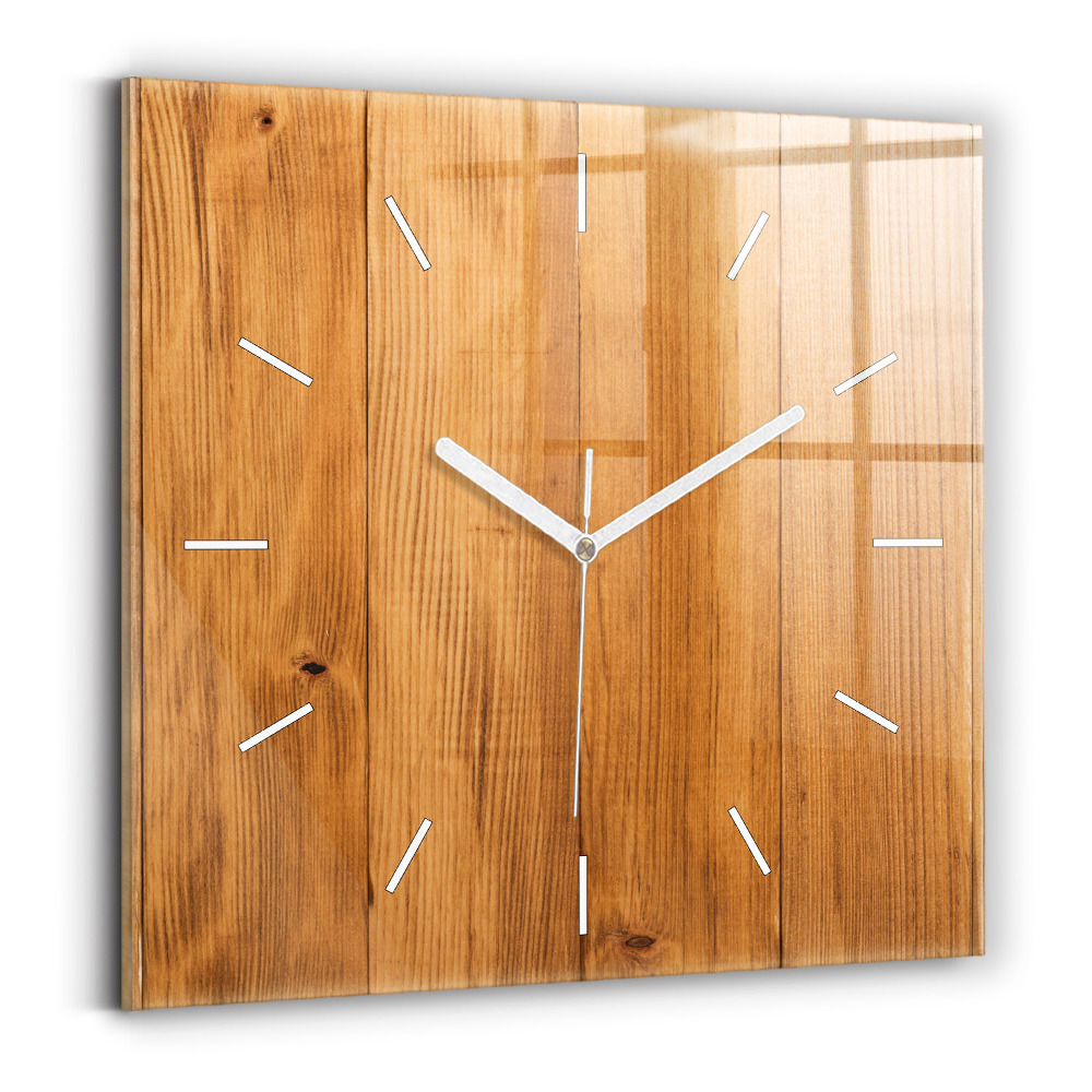 Reloj cuadrado Tablas de madera - espejomat.es