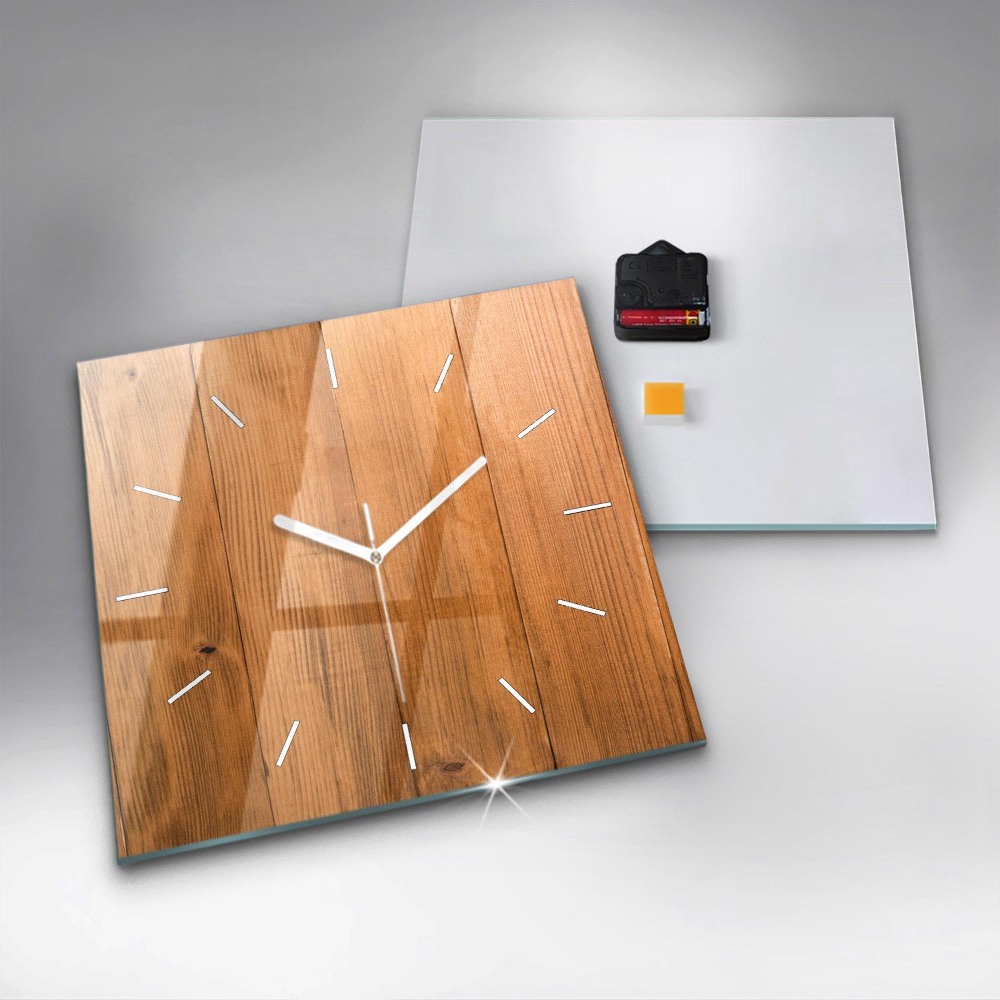 Reloj cuadrado Tablas de madera - espejomat.es