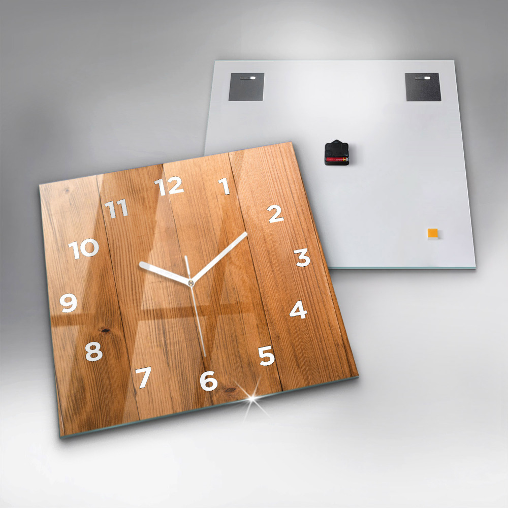 Reloj cuadrado Tablas de madera - espejomat.es
